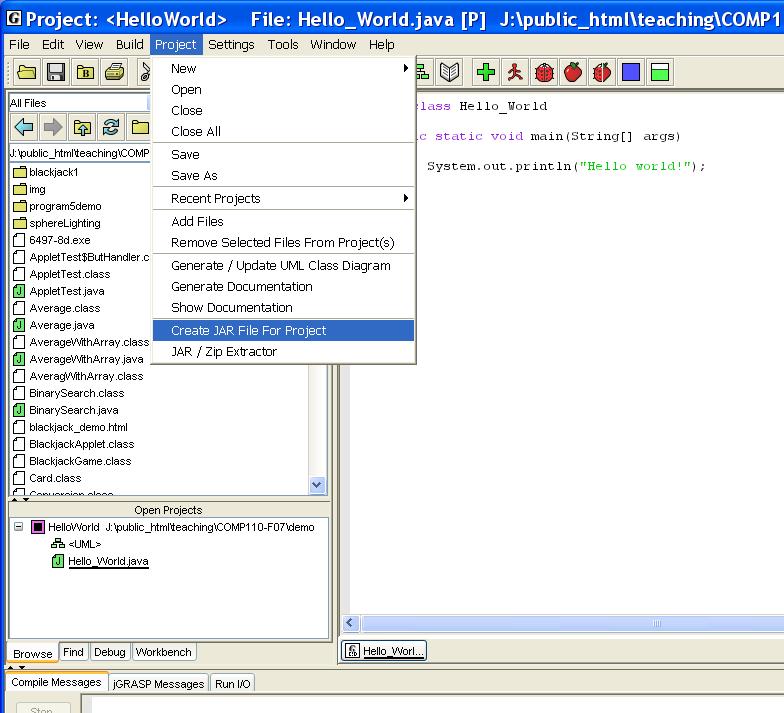 Creating A Jar File